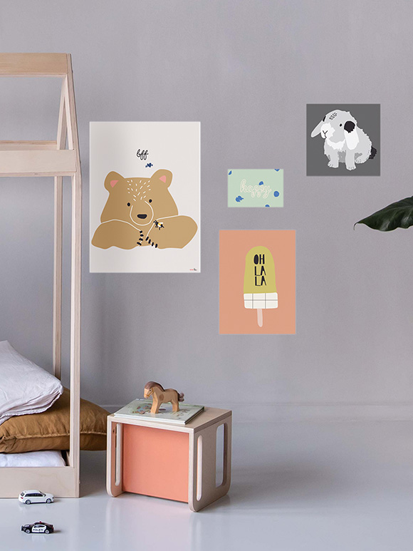 MIMI'lou 4er Set Poster HAPPY | filipok Kindermöbel - Berlin